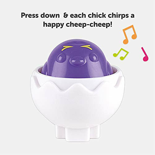 TOMY Toomies Hide And Squeak Eggs Educational Shape Sorter Baby Toddler