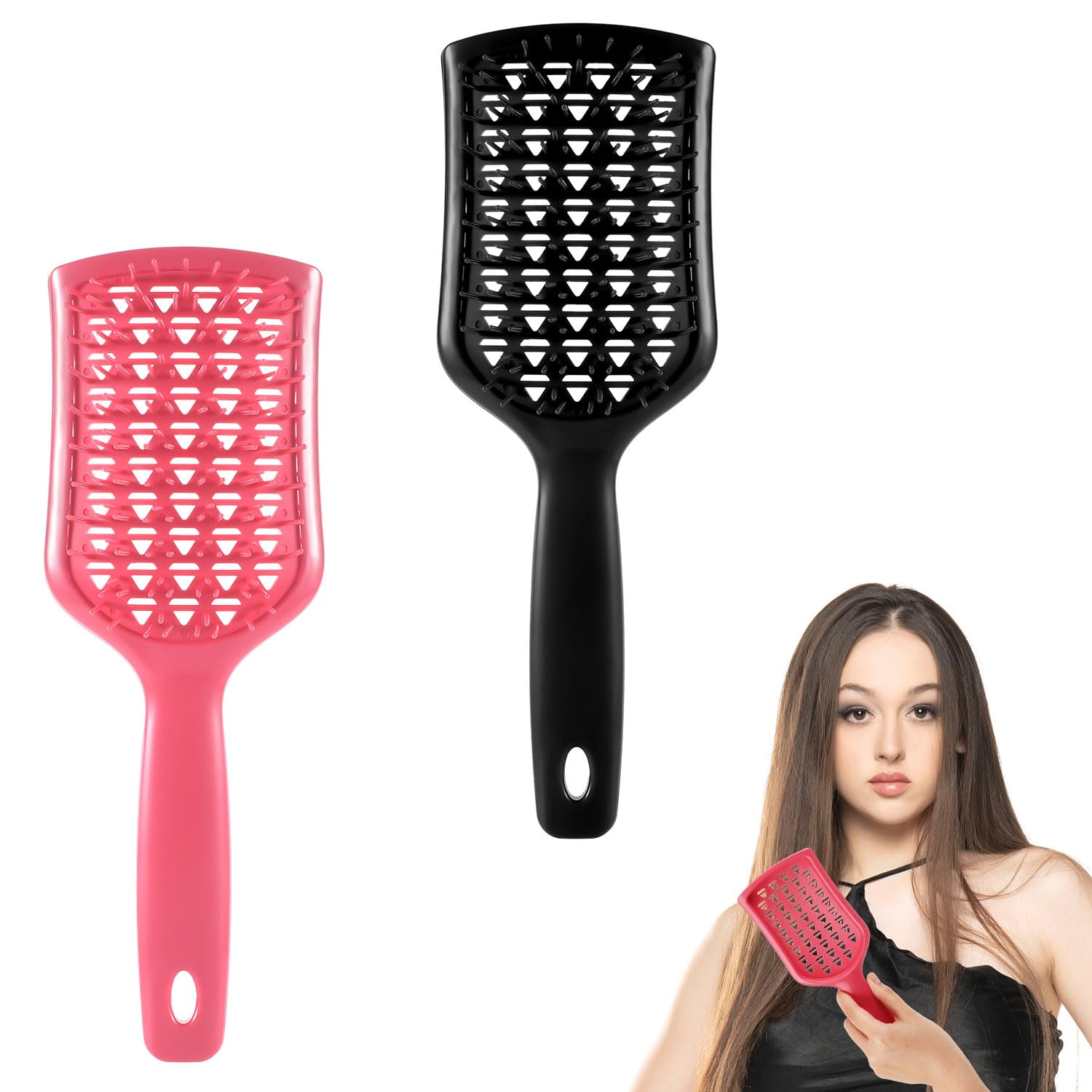 2pcs Detangling Hair Brushes For Unbrush, Wet And Dry Detangle Brush Deta