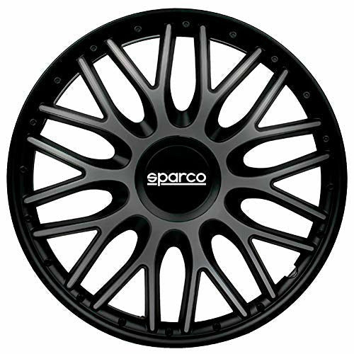 Sparco SPC1596GRBK Set Wheel Covers Roma 15-Inch Grey/Black