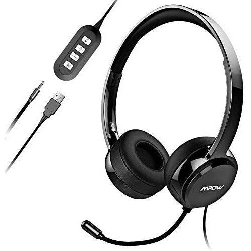 Mpow PC Headset, Multi-Use USB Headset & 3.5mm Skype Headset