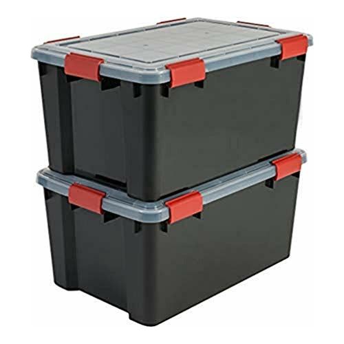 Iris Ohyama 137063 , Set Of 2 Airtight Storage Boxes - Air Tight AT-L - P