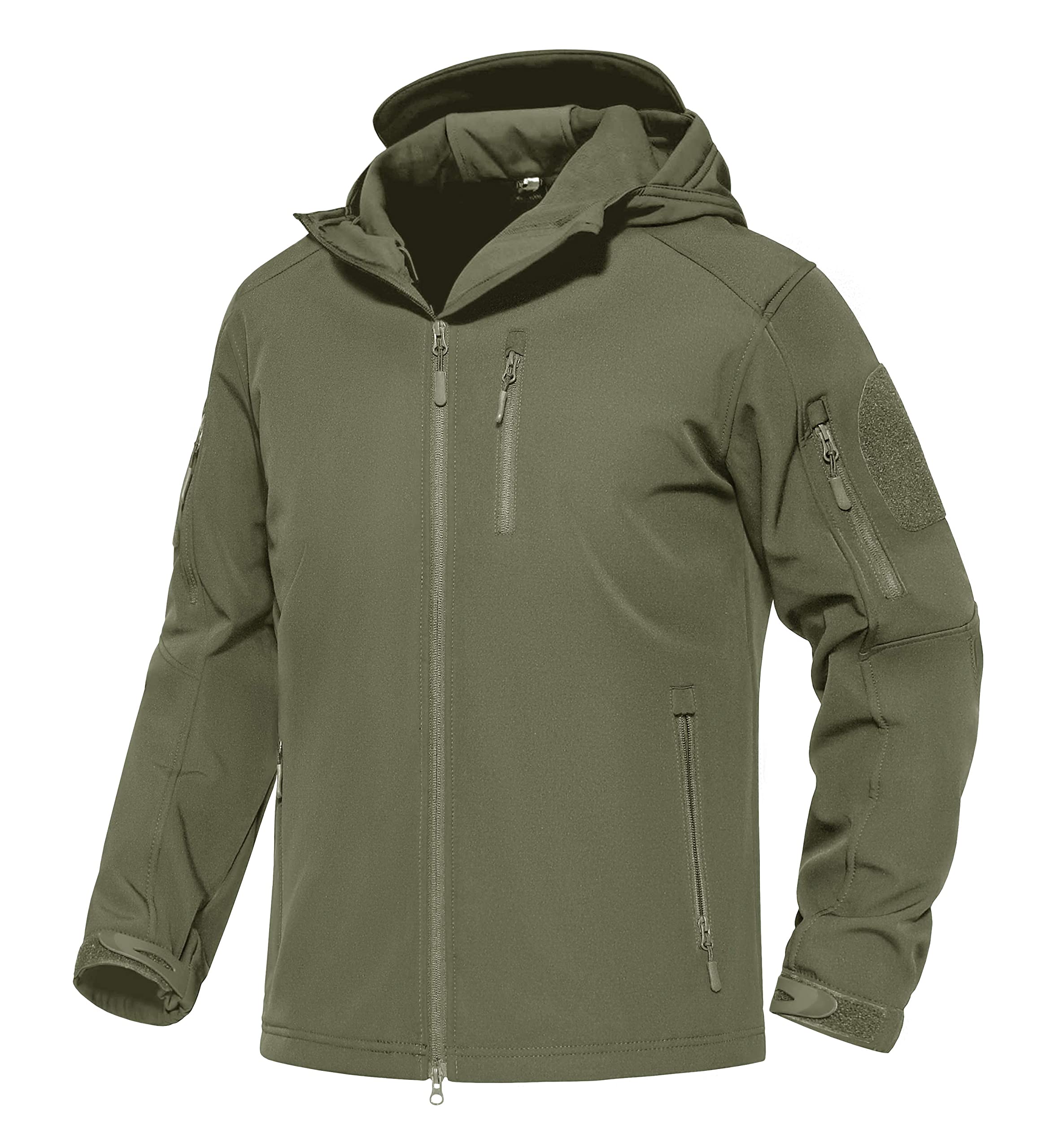 KEFITEVD Men'S Waterproof Softshell Jacket Winter Fleece Tactical ...