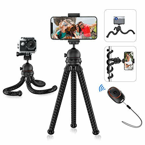Mpow Phone Tripod, Flexible Camera Tripod With Bluetooth 5.0 Remote Shutt