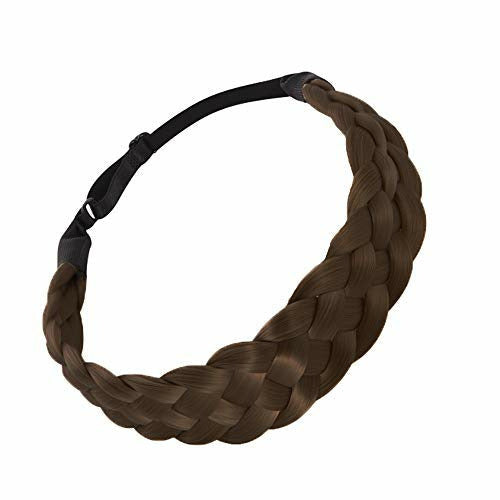 QIULING Hair Braided Hair-Band 5 Strands Elegant Synthetic Hair Plaited ...