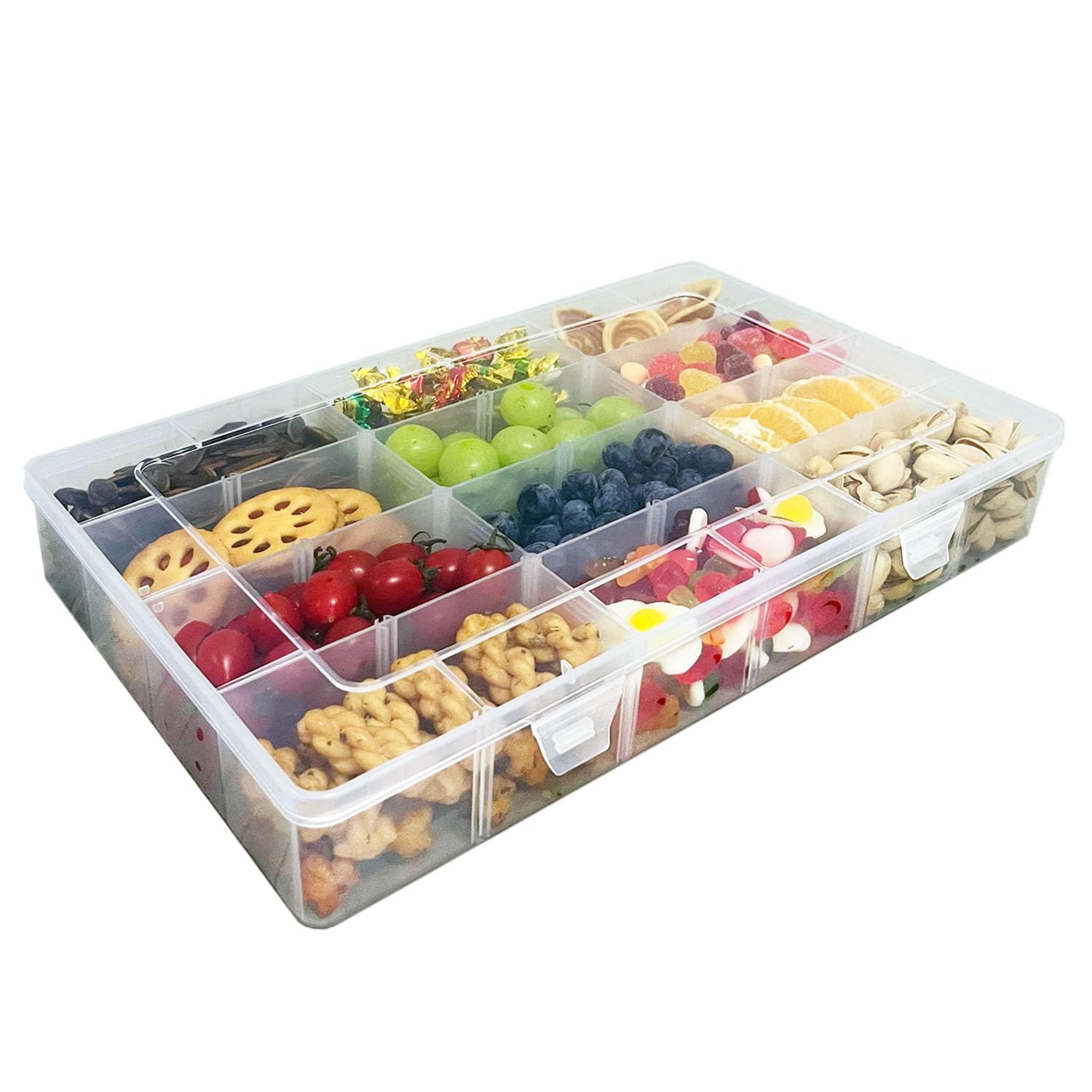 YBhuoo Snack Box With Compartments, Large Snack Box For Travel, Snack Box