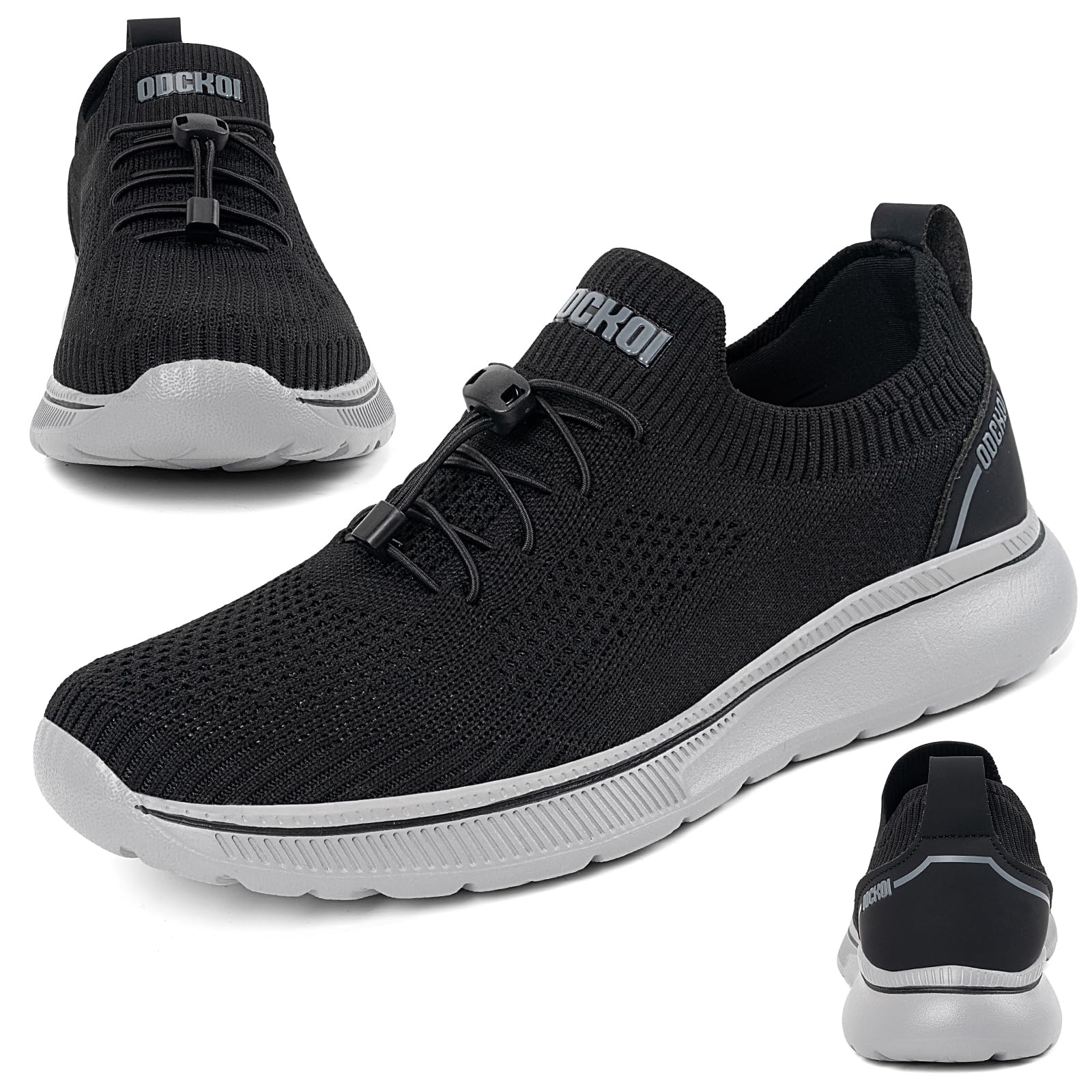 ODCKOI Trainers Men Running Shoes Lightweight Walking Gym Athletic Sneake