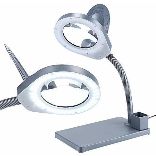 HOLULO Magnifying Lamp, Table & Desk Light With Magnifying Glass, Ultra B
