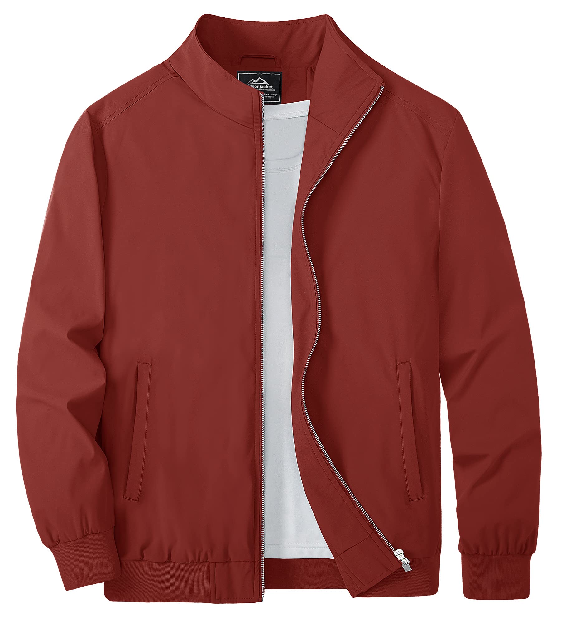 KEFITEVD Mens Casual Lightweight Jacket Thin Casual Sport Coat Military W