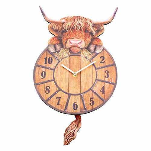 Nemesis Now Highland Tickin' Clock 25cm Red, MDF, One Size