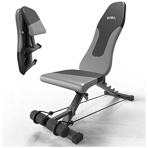 Amazon Brand - Umi Adjustable Weight Bench, Foldable Workout Bench Gym Eq