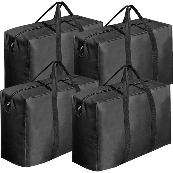 4 Pack Large Capacity Clothes Storage Bag, 82L Cloth Storage Bags With Zi