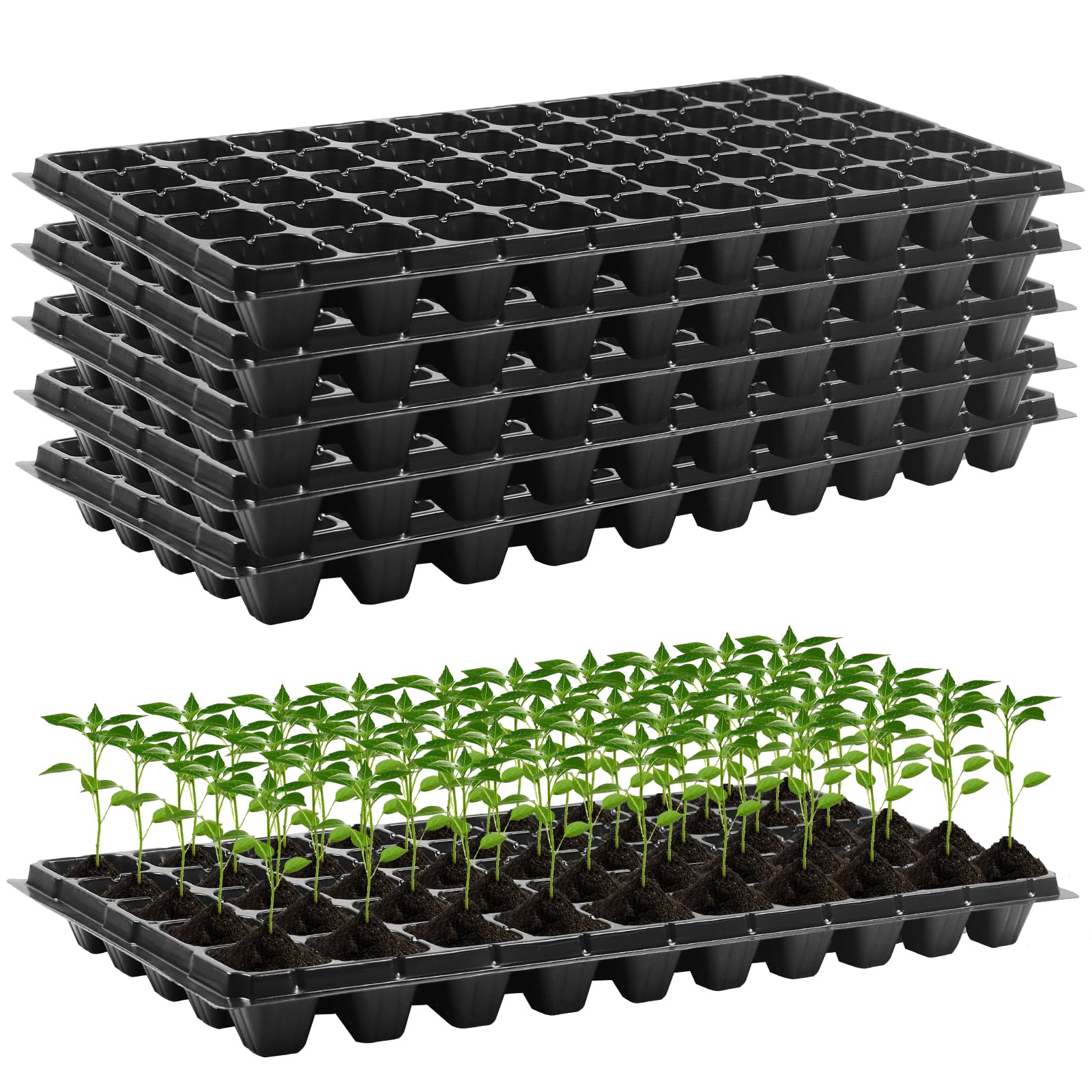 5Pcs *50 Cells Seedling Trays, 54x28 Cm Cells Seedling Nursery Trays, Reu