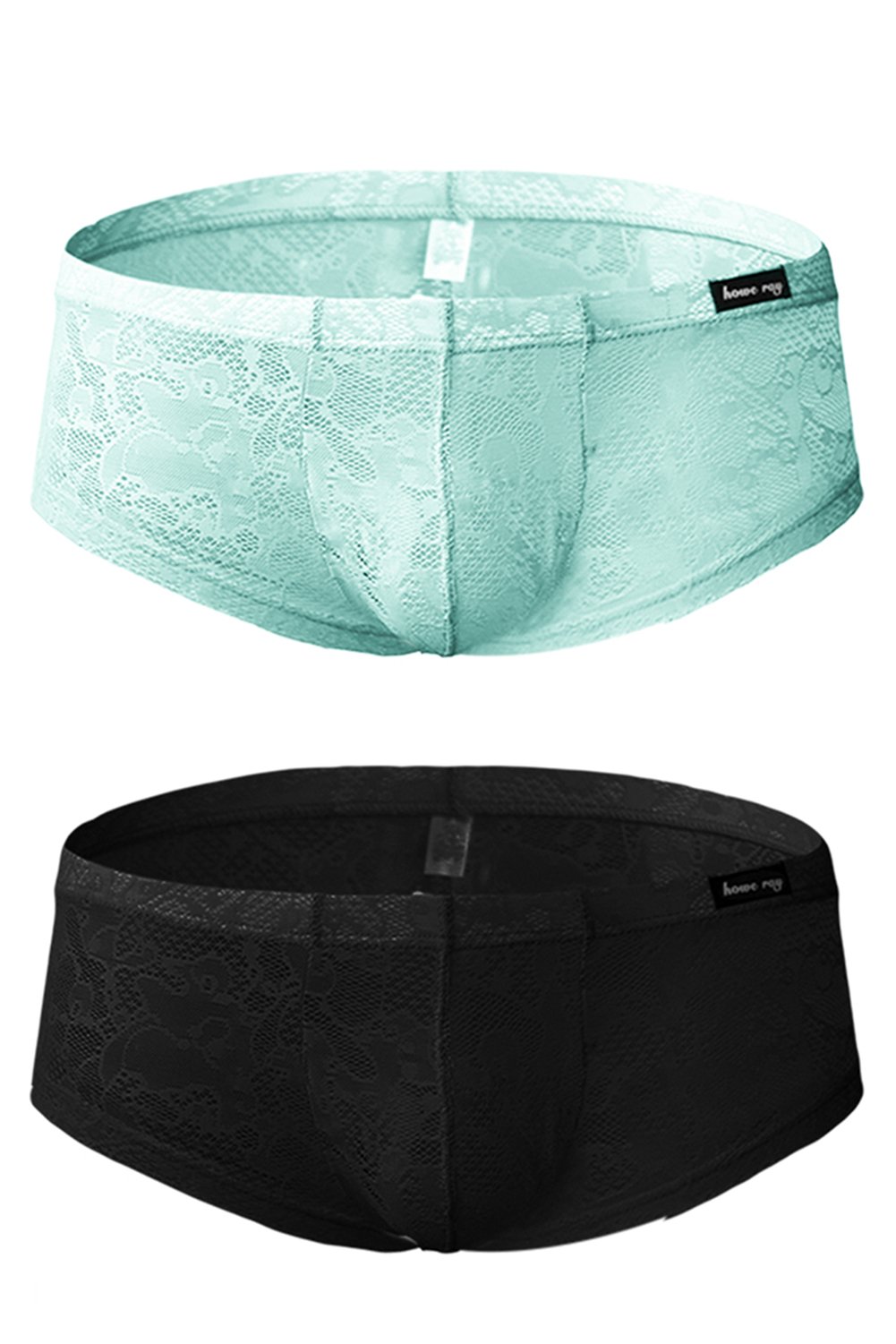 Sandbank Men'S Sexy Lace Panties Translucent Nylon Pouch Boxer Briefs Und