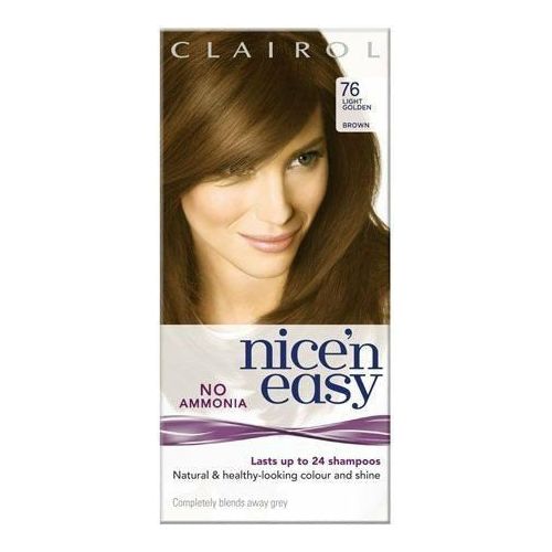 Clairol Nice'N Easy Semi-Permanent Hair Dye No Ammonia 76 Light Golden Br - BargainFox.com
