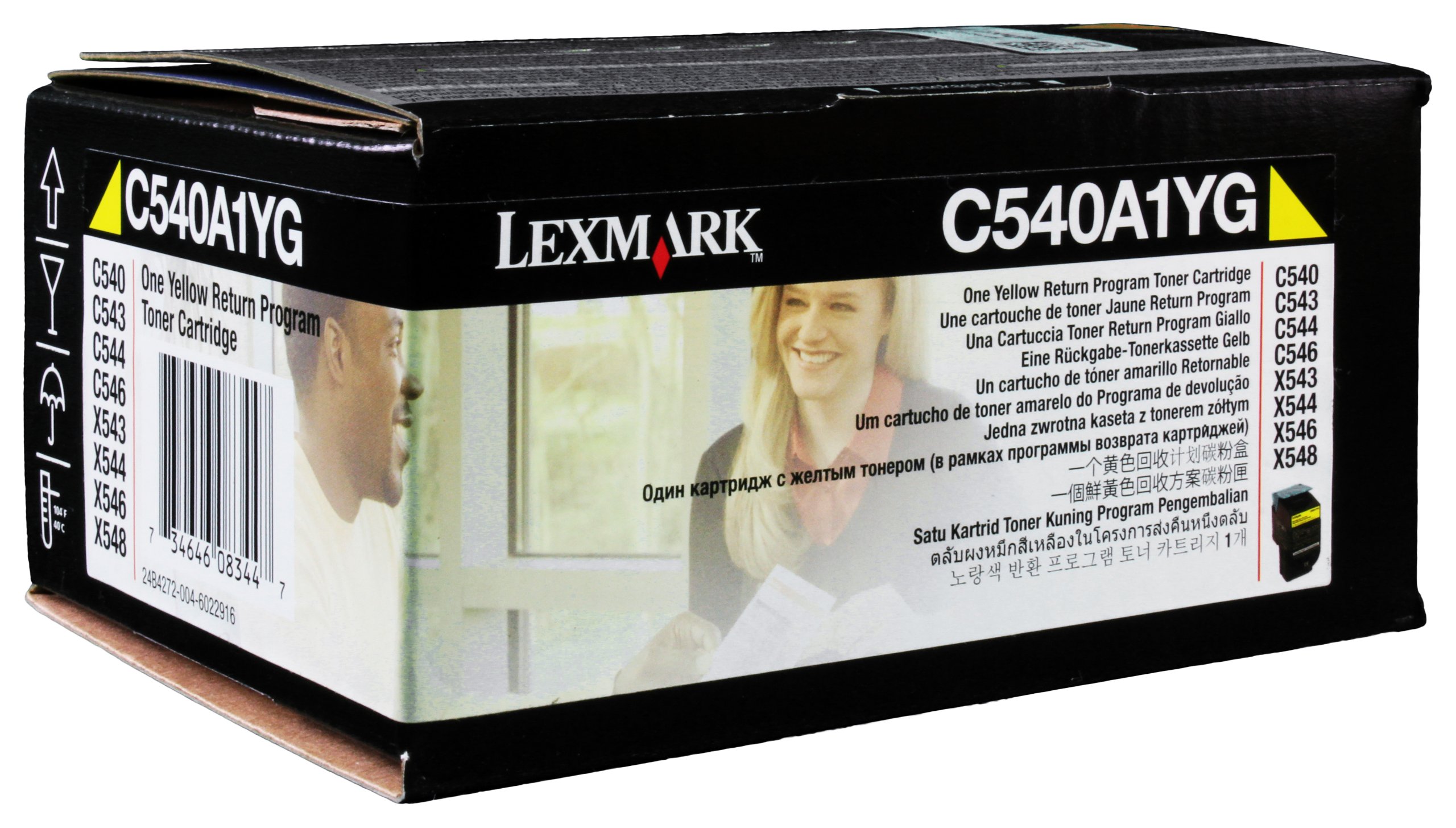 Lexmark Yellow Return Program Toner Cartridge C540n, C543dn, C544dn, C544
