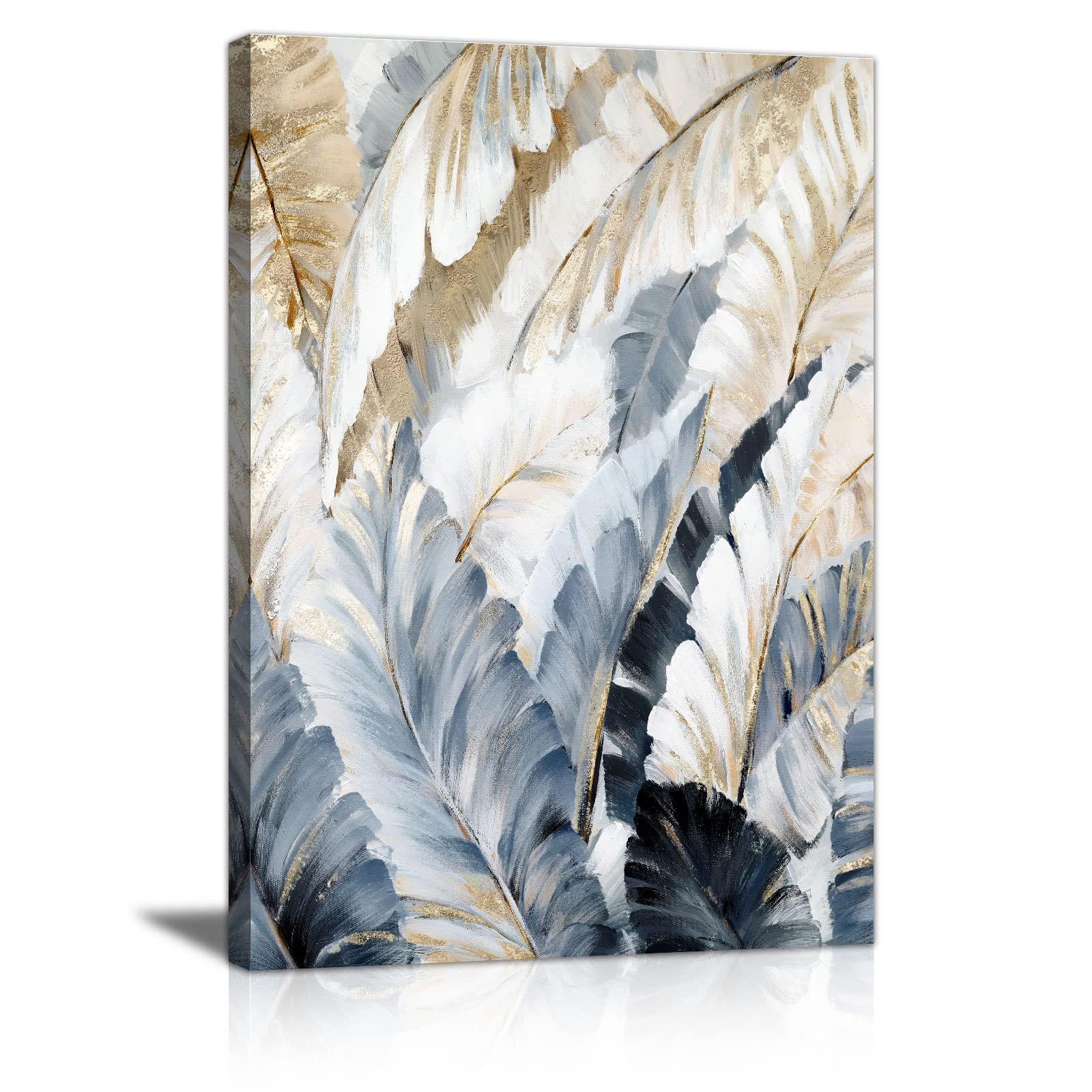 FajerminArt Framed Canvas Prints Abstract Feather Canvas Wall Art For Liv