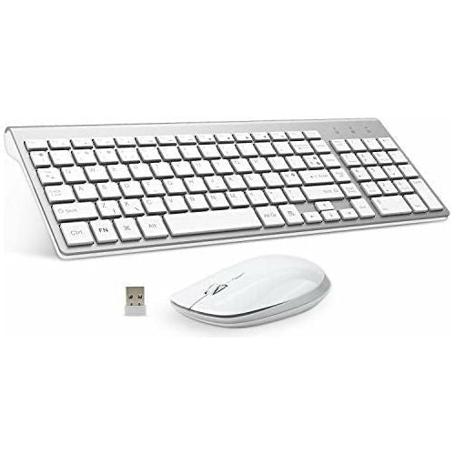 FENIFOX Wireless Keyboard And Mouse,2.4G USB Slim QWERTY UK Compact Quiet