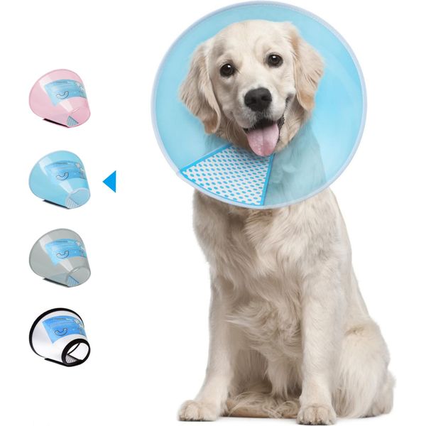 Supet Dog Cone Adjustable Pet Cone Pet Recovery Collar Comfy Pet Cone Col