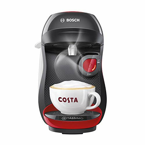TASSIMO Bosch Happy TAS1003GB Coffee Machine 1400 Watt, 0.7 Litre - Red/B